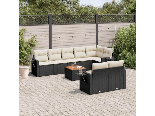 Click here for vidaXL Garden Sofa Set Black prices