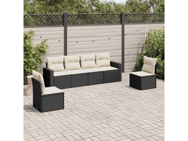 Click here for vidaXL Garden Sofa Set Black  Cream White prices