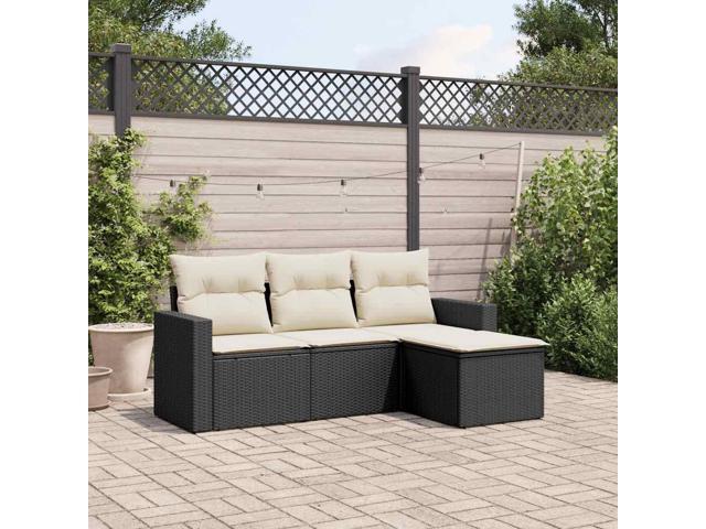 Click here for vidaXL Garden Sofa Set Black  Cream White prices