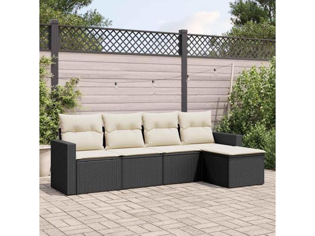 Click here for vidaXL Garden Sofa Set Black  Cream White prices
