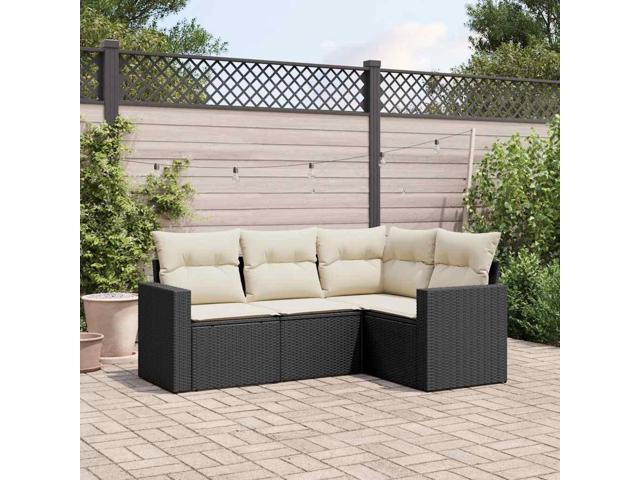 Click here for vidaXL Garden Sofa Set Black  Cream White prices