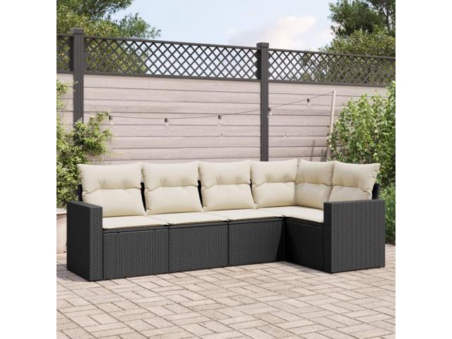 Click here for vidaXL Garden Sofa Set Black  Cream White prices