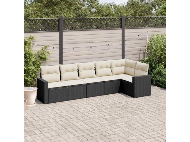 Click here for vidaXL Garden Sofa Set Black  Cream white prices