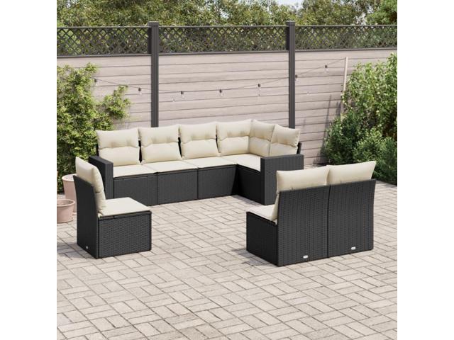 Click here for vidaXL Garden Sofa Set Black  Cream White prices