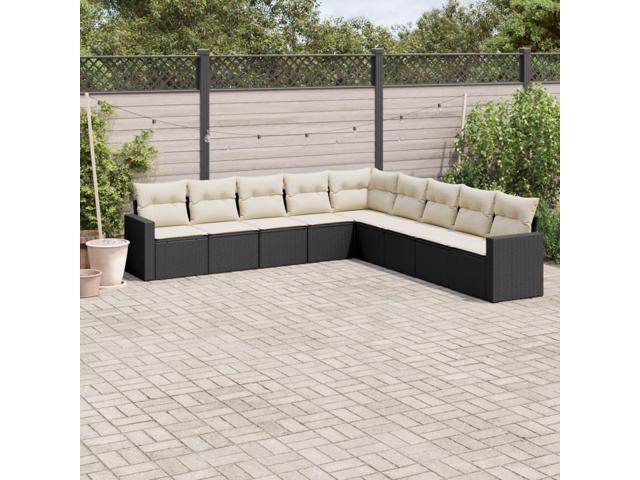 Click here for vidaXL Garden Sofa Set Black and Cream White prices