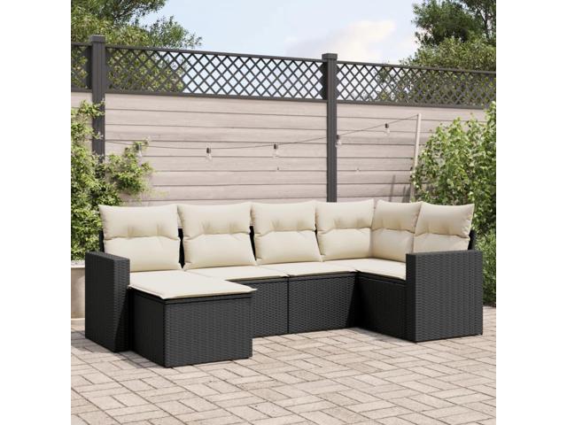 Click here for vidaXL Garden Sofa Set Black  Cream White prices