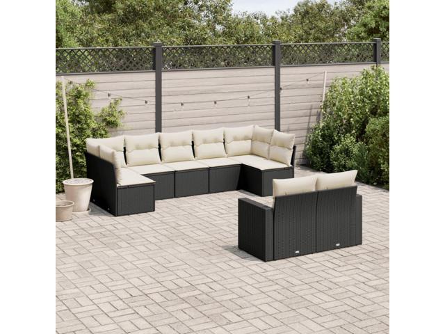 Click here for vidaXL Garden Sofa Set Black  Cream White prices
