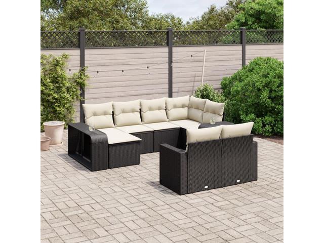 Click here for vidaXL Garden Sofa Set Black prices