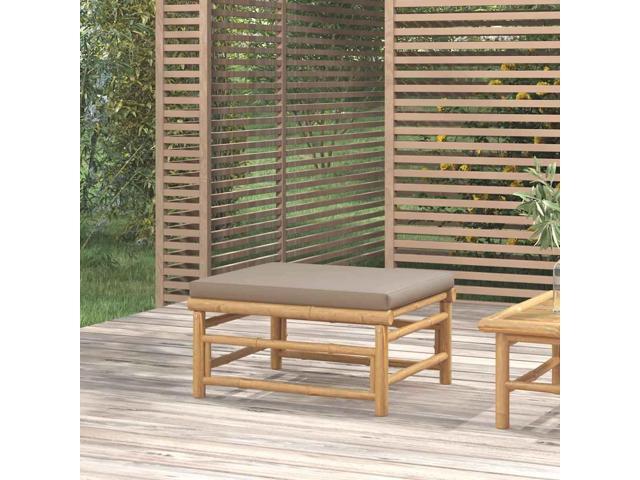 Click here for vidaXL Garden Footstool Taupe Bamboo  Fabric (100... prices