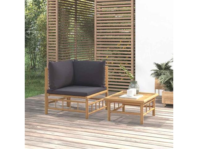 Click here for vidaXL Garden Lounge Set Natural Bamboo Bamboo Com... prices