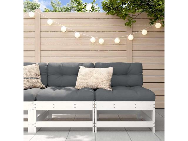 Click here for vidaXL Middle Sofa White Solid pine wood Medium Mo... prices