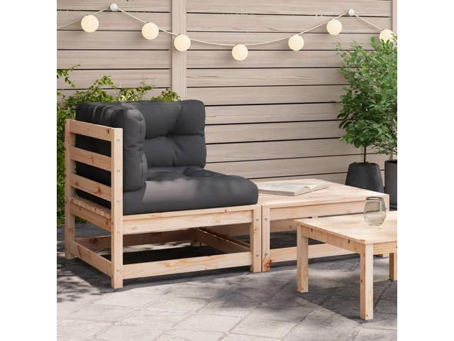 Click here for vidaXL Patio Sofa Anthracite Solid Pine wood Mediu... prices