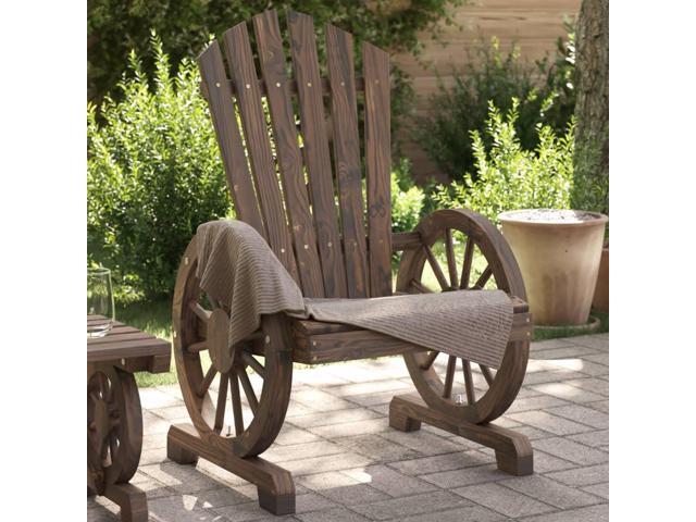 Click here for vidaXL Garden Adirondack Chair Set of 4 Burnt look... prices