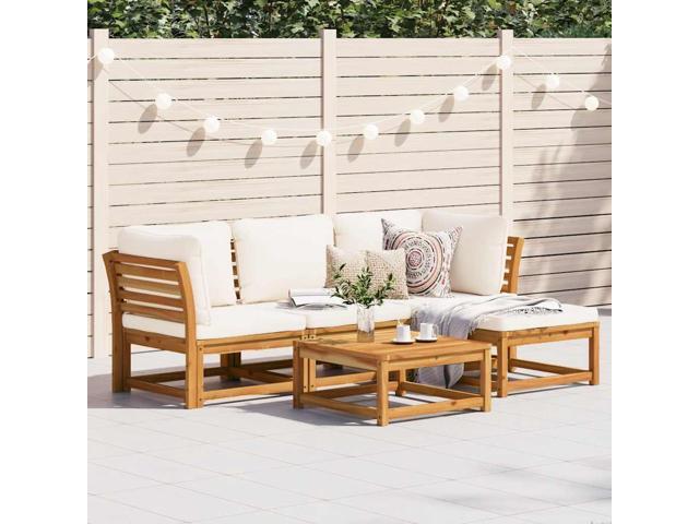 Click here for vidaXL Garden Lounge Set Solid acacia wood  Cream... prices