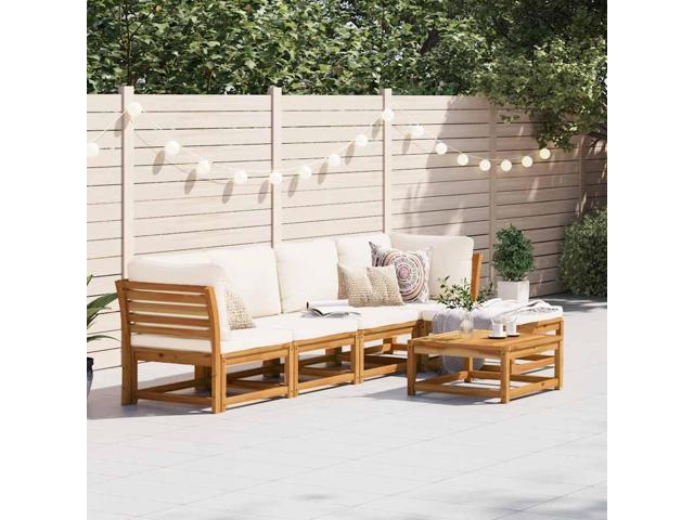 Click here for vidaXL Garden Lounge Set Cream white Solid acacia... prices