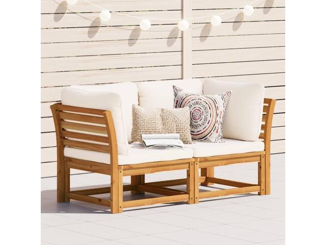 Click here for vidaXL Garden Lounge Set Cream white Solid acacia... prices