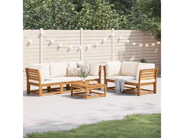 Click here for vidaXL Garden Lounge Set Cream White  Acacia Wood prices