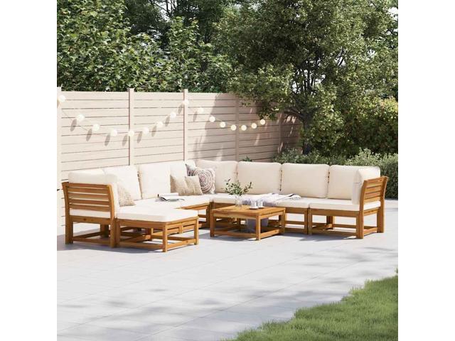 Click here for vidaXL Garden Lounge Set Cream white  Oil finish prices