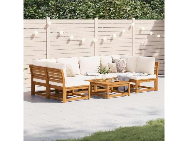 Click here for vidaXL Garden Lounge Set Cream white Solid Acacia... prices
