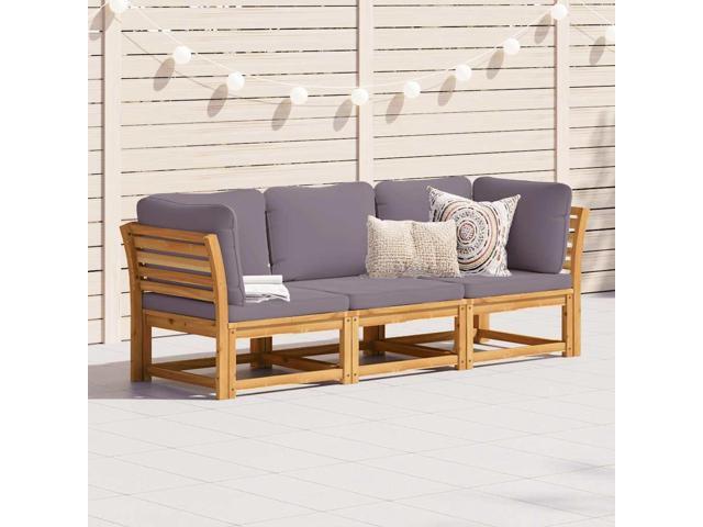 Click here for vidaXL Garden Lounge Set Dark Grey  Acacia Wood So... prices