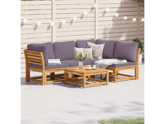 Click here for vidaXL Patio Lounge Set with Cushions Furniture 5... prices