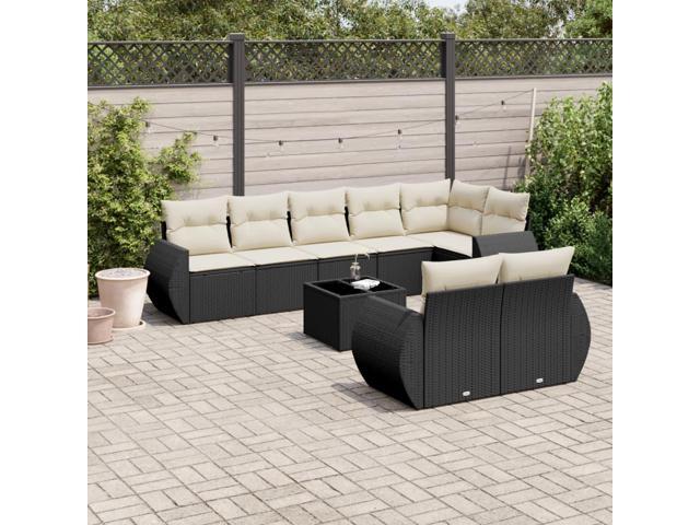 Click here for vidaXL Garden Sofa Set Black  Cream White prices