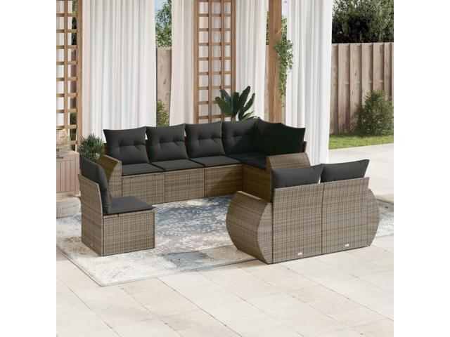 Click here for vidaXL Garden Sofa Set Grey  Dark Grey prices