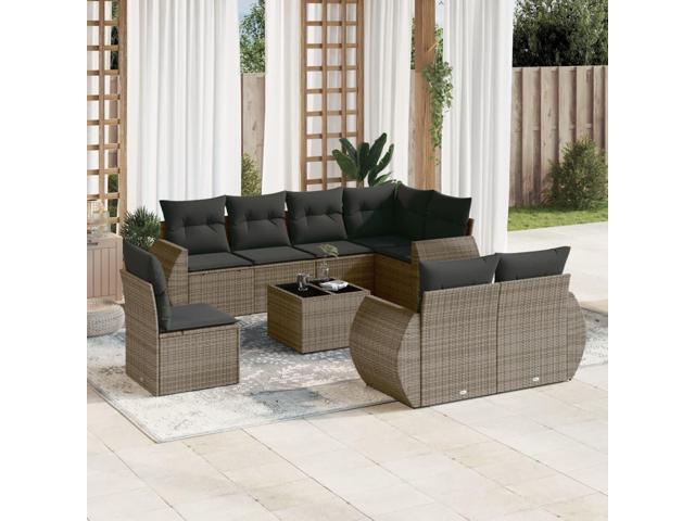 Click here for vidaXL Garden Sofa Set Grey  Dark Grey prices
