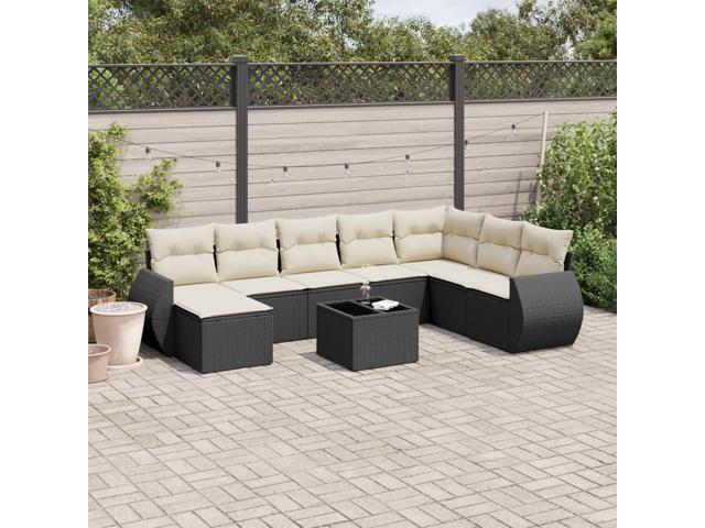 Click here for vidaXL Garden Sofa Set Black  Cream White prices