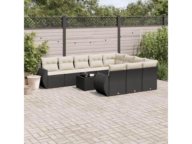 Click here for vidaXL Garden Sofa Set Black  Cream White prices
