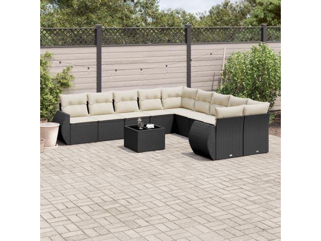 Click here for vidaXL Garden Sofa Set Black  Cream White prices