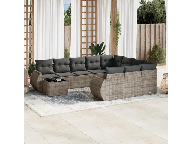 Click here for vidaXL Garden Sofa Set Grey and Dark Grey prices