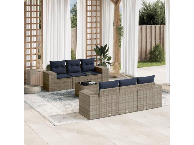 Click here for vidaXL Patio Sofa Set with Cushions Outdoor Furnit... prices