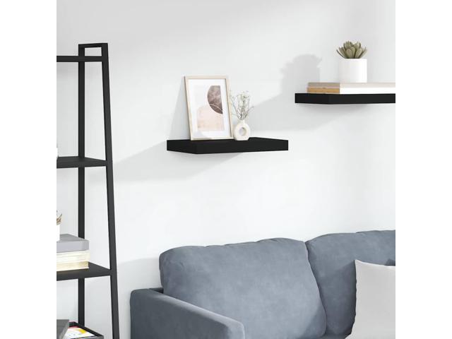 Click here for vidaXL Floating Wall Shelf Black 15.7x9.1x1.5 MDF prices