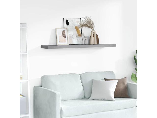 Click here for vidaXL Floating Wall Shelf Gray 47.2x9.3x1.5 MDF prices