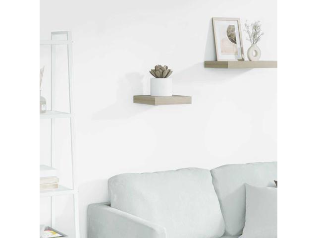 Click here for vidaXL Floating Wall Shelf Oak 9.1x9.3x1.5 MDF prices