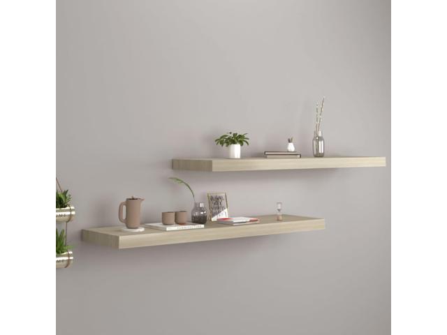 Click here for vidaXL Floating Wall Shelves 2 pcs Oak 35.4x9.3x1.... prices
