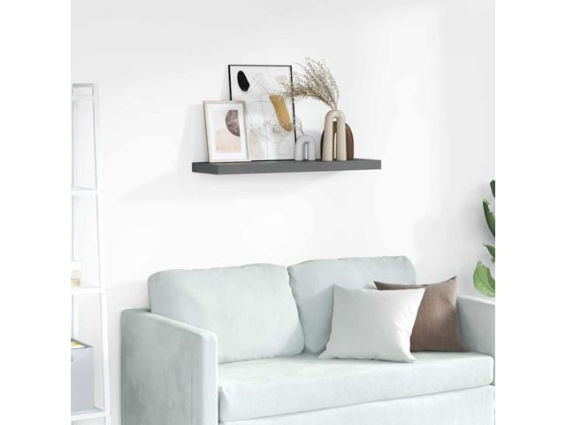 Click here for vidaXL Picture Frame Ledge Shelves 2 pcs Gray 31.5... prices