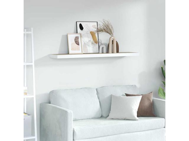 Click here for vidaXL Floating Wall Shelf Oak and White 31.5x9.3x... prices