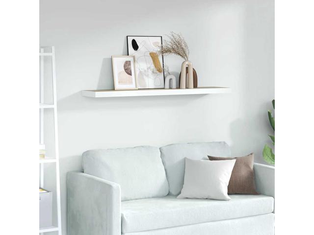 vidaXL Wall Shelf Floating Shelf Display Shelf Wall Mounted Oak and White