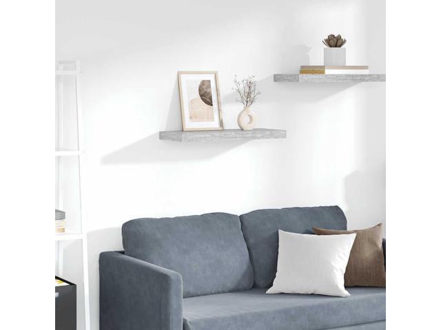 Click here for vidaXL Floating Wall Shelf Concrete Gray 23.6x9.3x... prices