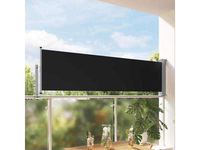 Click here for vidaXL Patio Retractable Side Awning 31.5 Black Si... prices