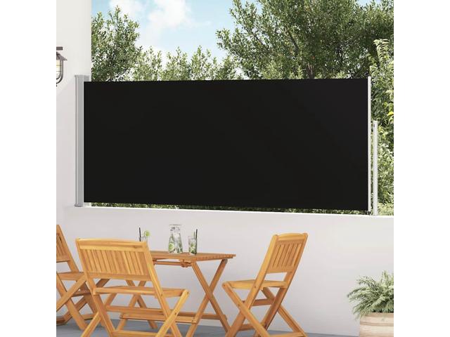 Click here for vidaXL Patio Retractable Side Awning 47.2x197 Blac... prices