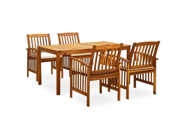 Click here for vidaXL Garden Dining Set Cream white  Wooden prices