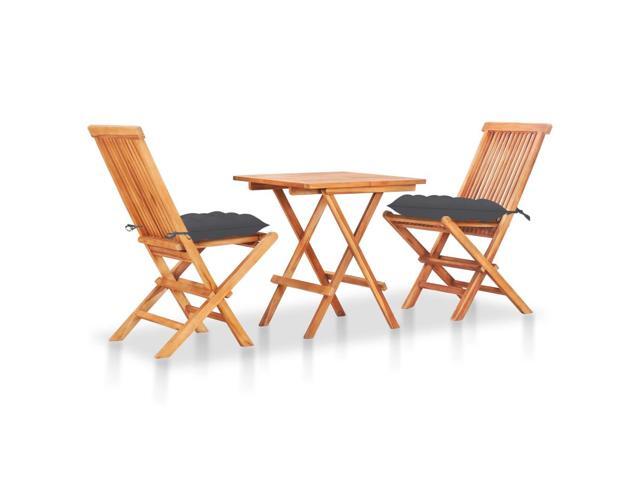 Click here for vidaXL Bistro Set Teak Teak wood Medium Foldable B... prices