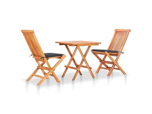 Click here for vidaXL Bistro Set Anthracite Solid Teak wood Mediu... prices