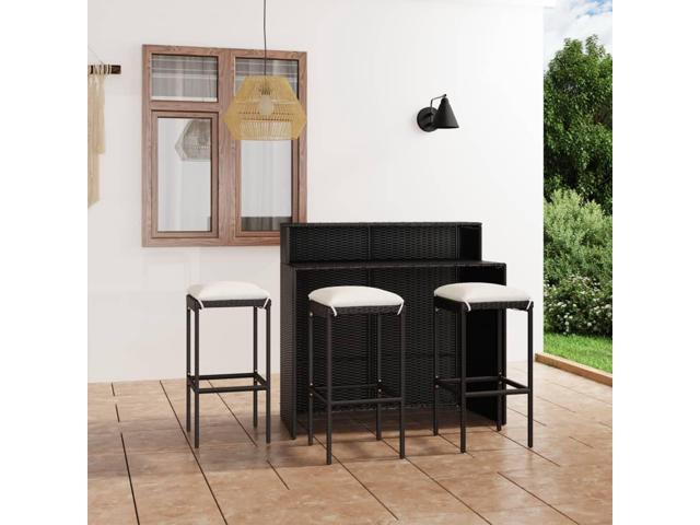 Click here for vidaXL Garden Bar Set Black prices