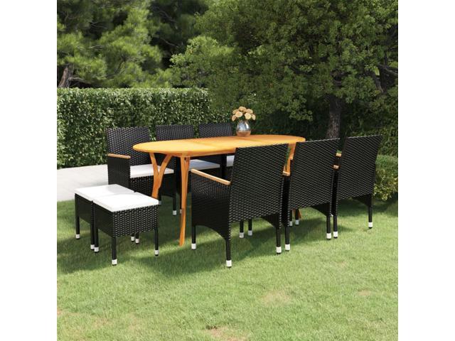 Click here for vidaXL Dining Set Black  Cream White prices