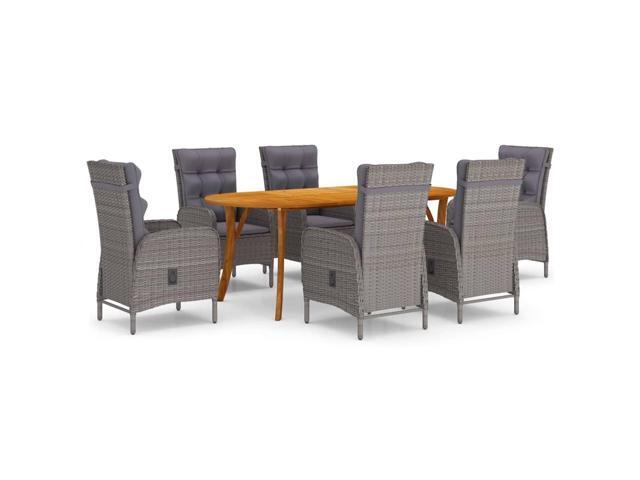 Click here for vidaXL Dining Set Grey  Natural Solid Acacia Wood... prices
