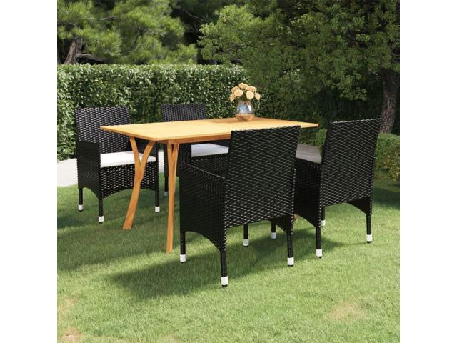 Click here for vidaXL Dining Set Black  Cream White prices